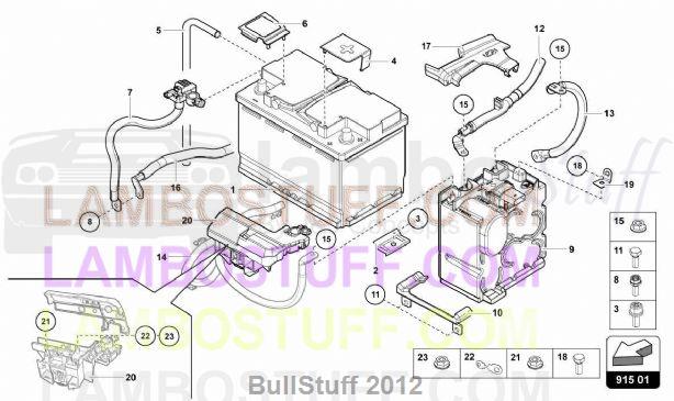 2014 Lamborghini AVENTADOR LP700-4 ROADSTER CANADA BATTERY - BATTERY ...