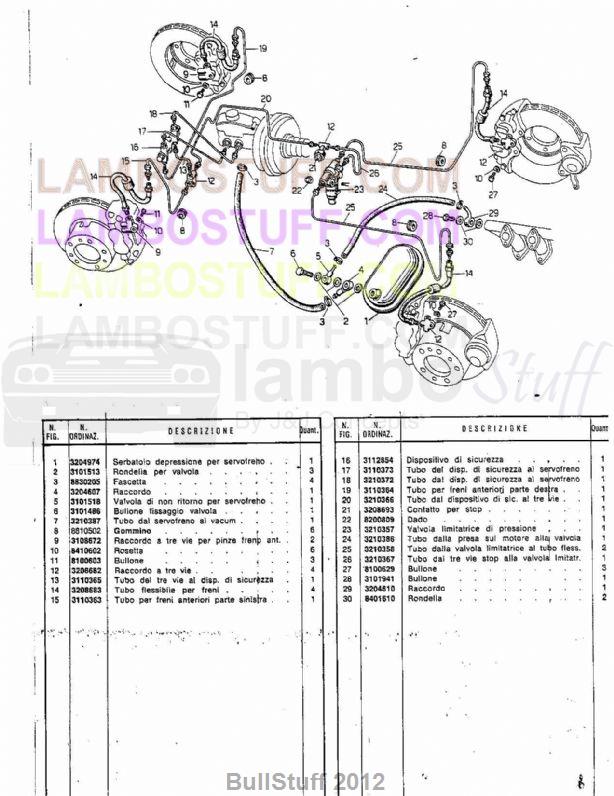 1974 - 1978 Lamborghini Countach LP400 USA Front and Rear Brakes (19)