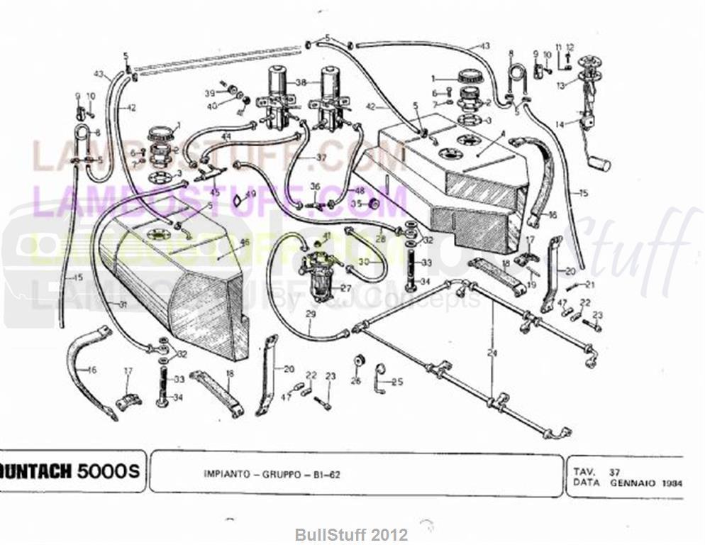 1984 Lamborghini Countach 5000s USA Fuel System (37)