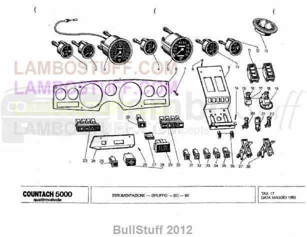 1985 Lamborghini Countach 5000 Quatro USA Dashboard (17)