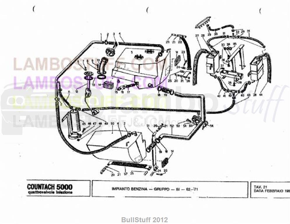 1986 Lamborghini Countach 5000 Quatro USA Fuel System (21)