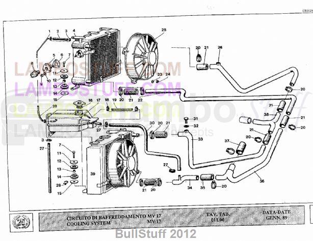 1989 Lamborghini Countach 25th USA Cooling System (011.00)