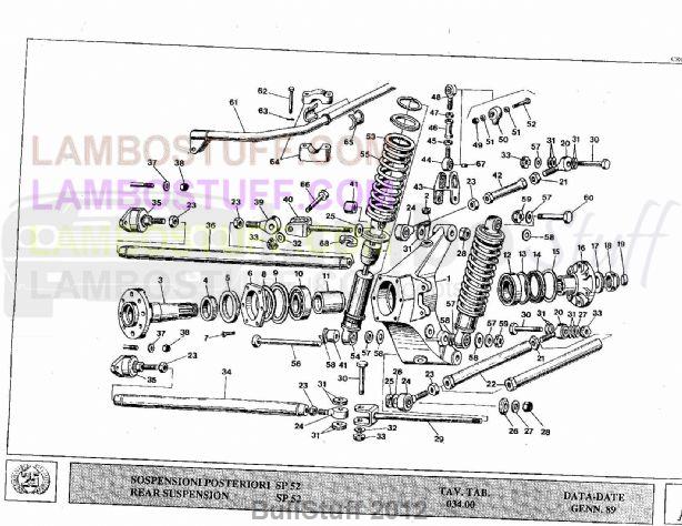 1989 Lamborghini Countach 25th USA Rear Suspension (034.00)
