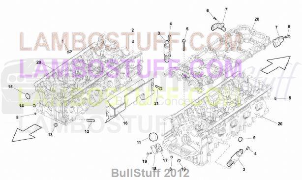 2006 Lamborghini GALLARDO SPYDER USA PHASE SENSORS LEFT CYLINDER HEAD ...