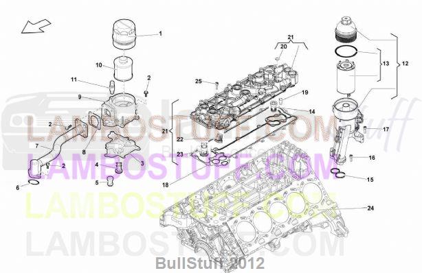 2008 Lamborghini GALLARDO SPYDER USA OIL FILTER (115.01.00)