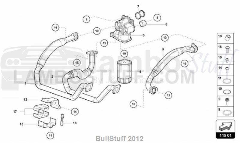2015 Lamborghini AVENTADOR LP700-4 COUPE USA OIL FILTER (115.01.00)