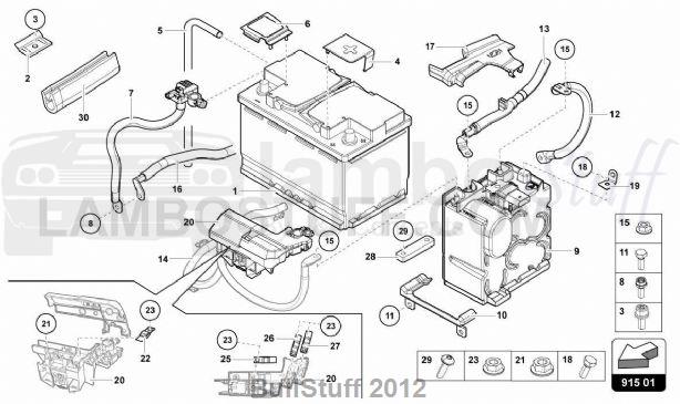 2020 Lamborghini AVENTADOR SVJ ROADSTER USA BATTERY (915.01.00)