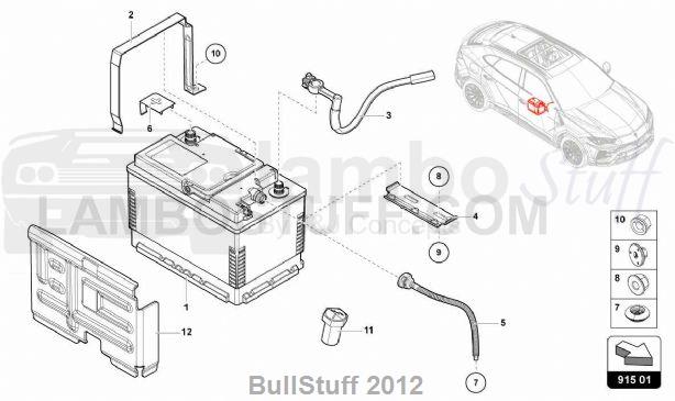 2021 Lamborghini URUS URUS USA BATTERY (915.01.00)